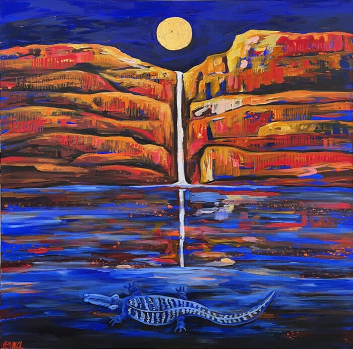 Croc on Watch - Emma Blyth - Black Stump Gallery