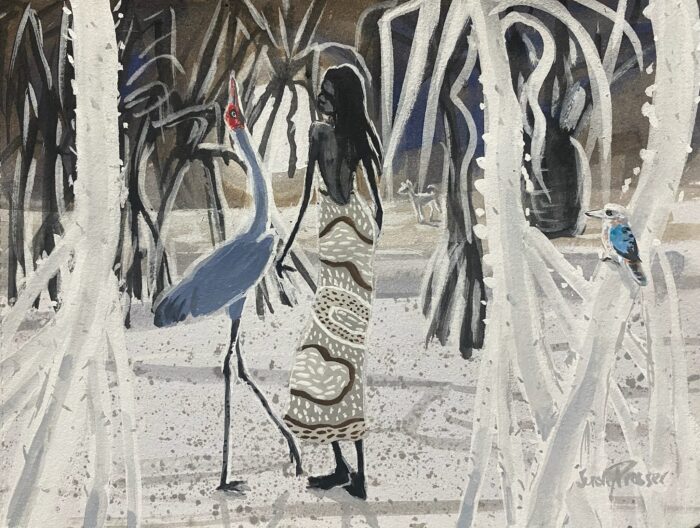 Brolga Girl - Judy Prosser - Black Stump Gallery