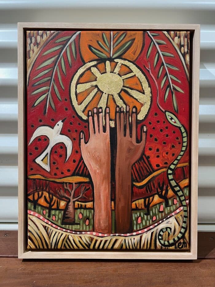 Two Hands original - Emma Blyth - Black Stump Gallery