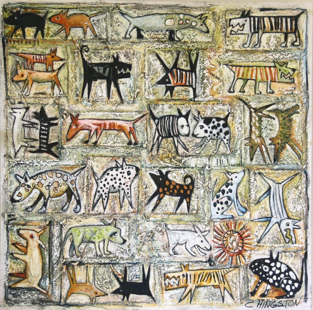 Kimberley Dogs 2 - Christine Hingston - Black Stump Gallery